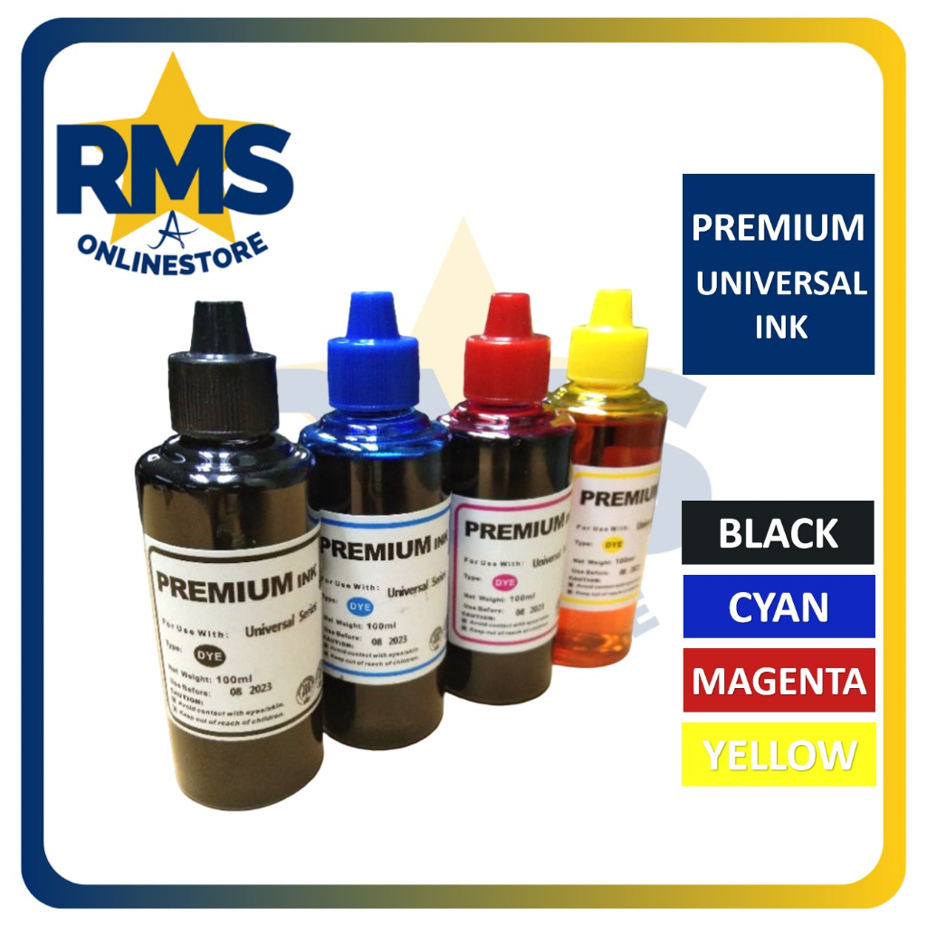 UNIVERSAL Premium Printer Refill Ink 100ml (Black / Cyan / Magenta ...