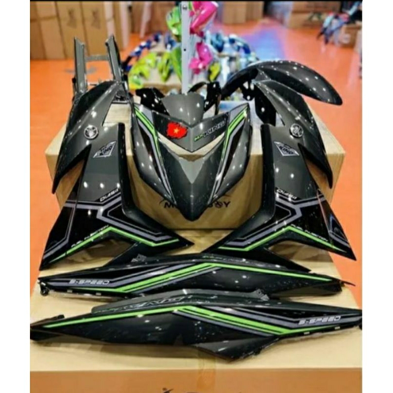 COVERSET Y15ZR V1/V2 HIJAU LUMUT CUSTOM Y16 VIETNAM | Shopee Malaysia