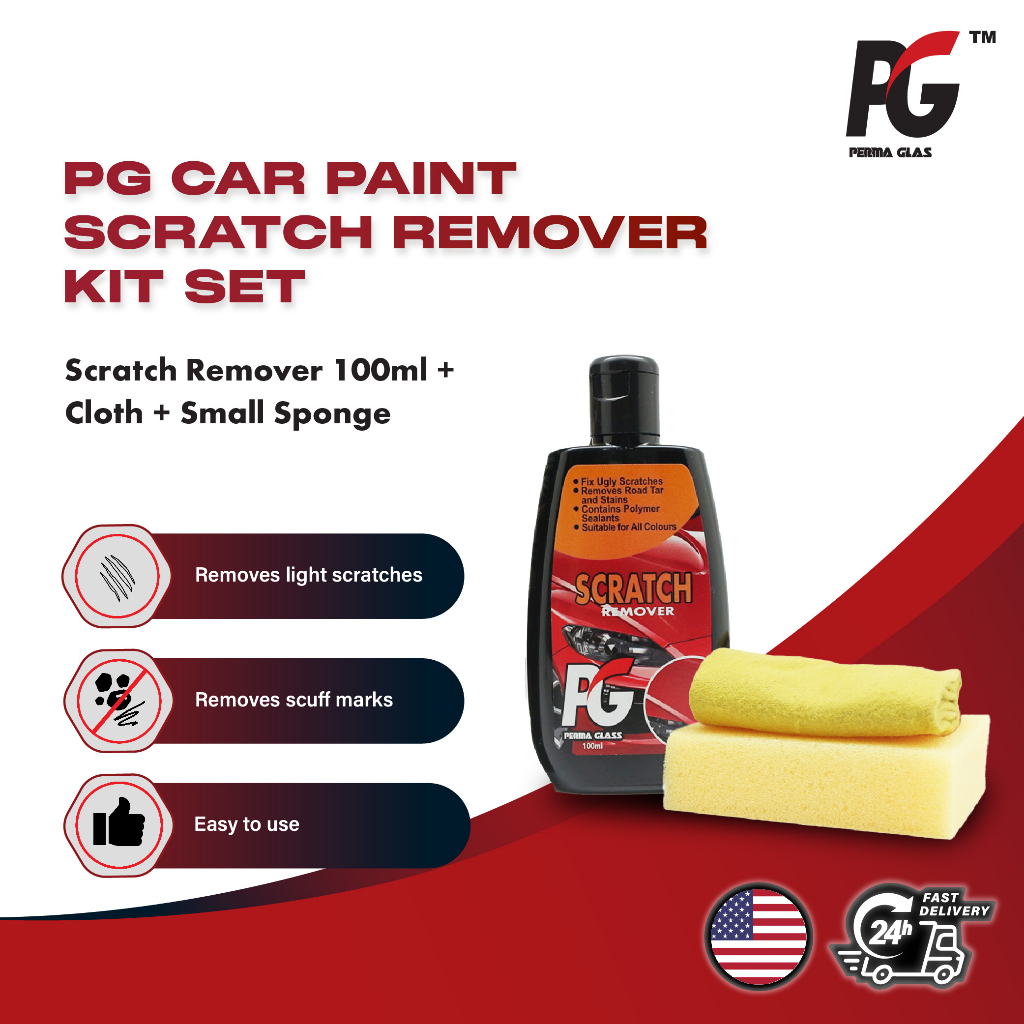 PG Car Paint Scratch Remover Kit Set (Scratch Remover (100ml) + Cloth ...