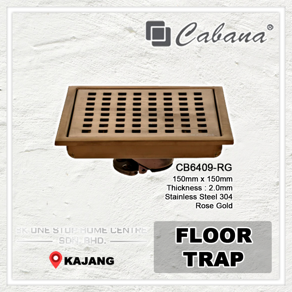 CABANA Anti Smell Floor Trap CB6409 Series | Stainless Steel Floor ...