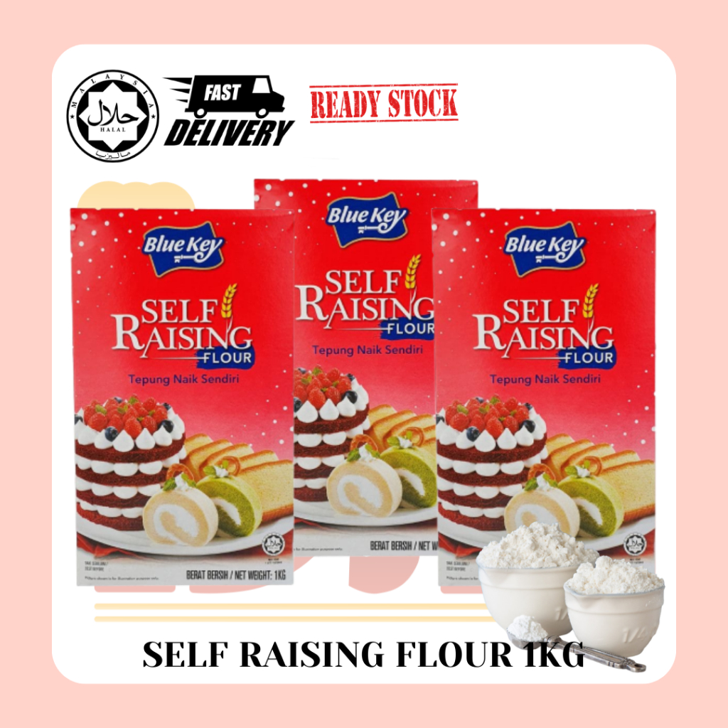READY STOCK - DSM - BLUE KEY SELF RAISING FLOUR 1KG (TEPUNG KEK NAIK ...