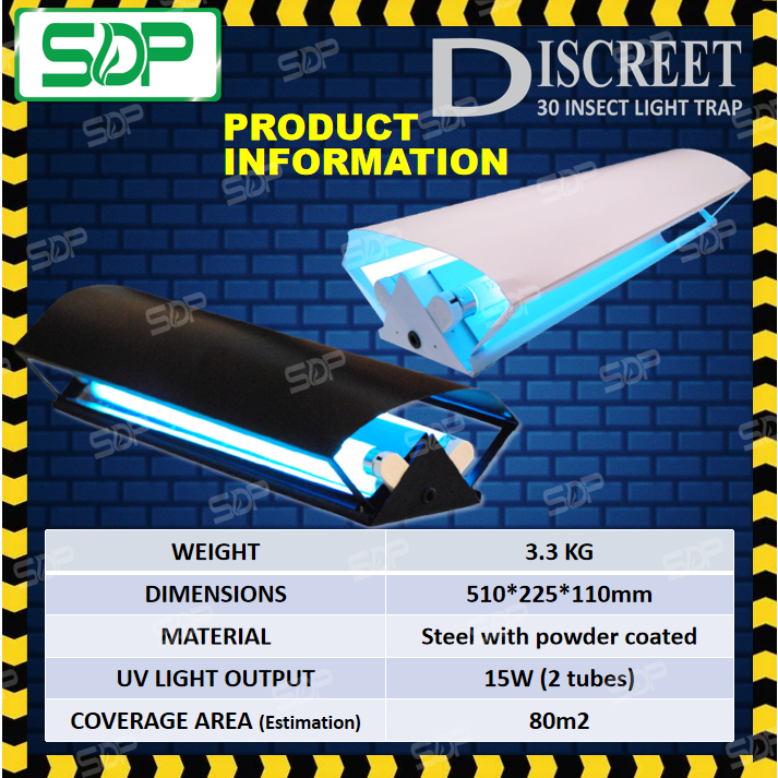 Discreet 30 Insect Fly Trap [2 YEARS WARRANTY !!!]/Sticky UV Light Trap ...