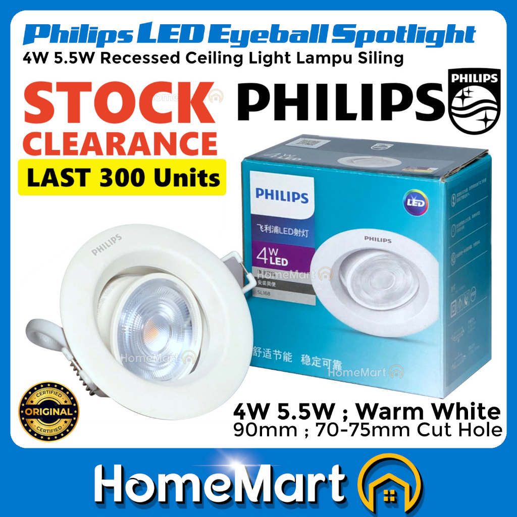 Philips LED Eye ball LED Recessed Eyeball Spotlight Round LED Downlight ...