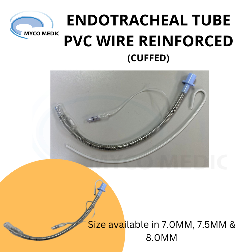 ENDOTRACHEAL TUBE (ETT), PVC WIRE REINFORCED, CUFFED | SIZE 7.0MM / 7 ...
