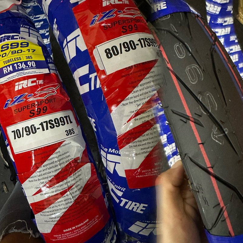 😍PROMOSI😍IRC TIRE TUBELESS SUPER SPORT S99 (70/90-17 80/90-17) | Shopee ...