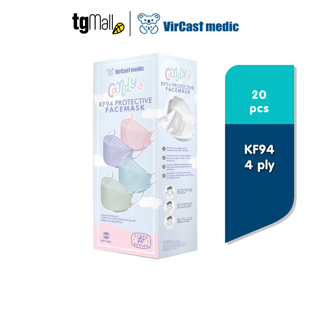 VIRCAST MEDIC KF94 4-Ply Face Mask- Candy Series (20 Pcs) | Shopee Malaysia
