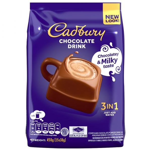 Cadbury 3 In 1 Hot Chocolate Compound Drink Powder Mix Drink 450G (15 ...