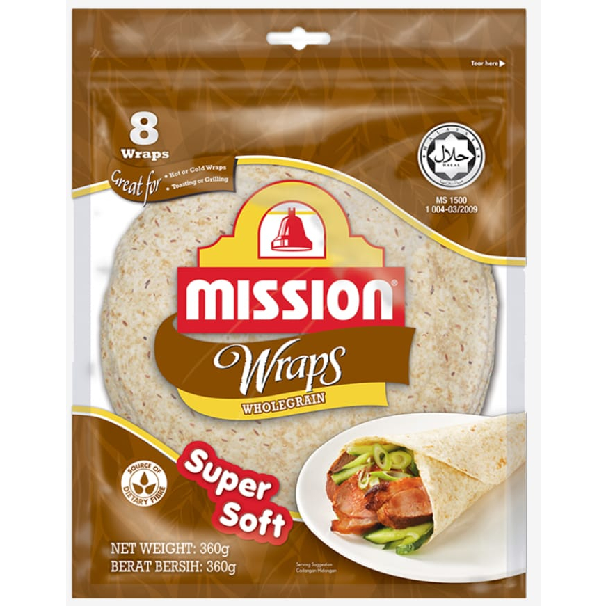 MISSION WRAPS WHOLEGRAIN 8'S 360G MWW8 | Shopee Malaysia