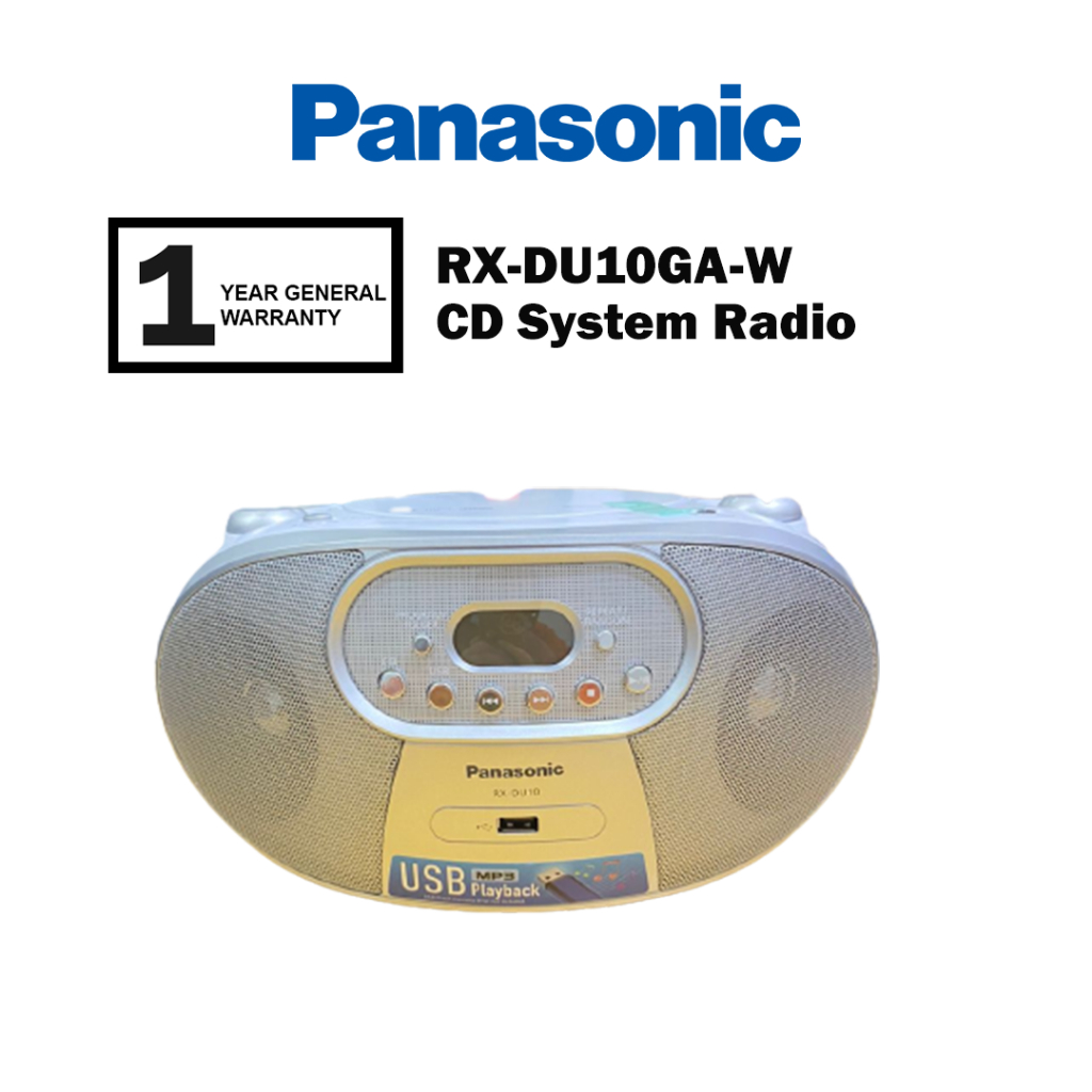 Panasonic Portable Stereo CD System Radio RX-DU10 White RXDU10GAW ...