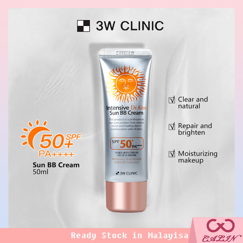 3W CLINIC Dr.Kim SUN BB CREAM Sunscreen Tinted Sunscreen INTENSIVE SPF50+ PA++++ 30ml/50ml ...