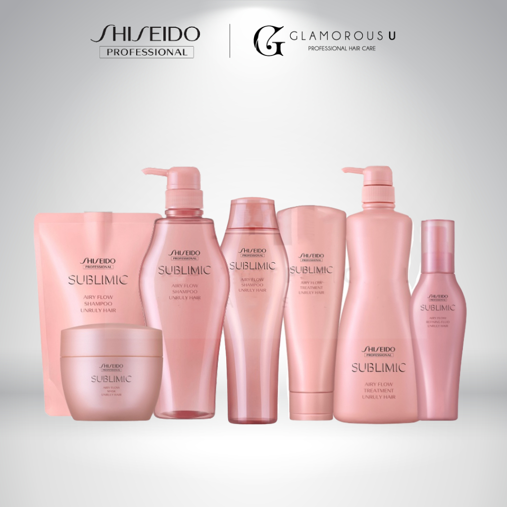 Shiseido Sublimic Airy Flow For Volume , Unruly , Thick Hair Shampoo | Treatment | Mask ...