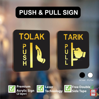 3D Push & Pull Sign , Papan 3D Tolak & Tarik, Modern 3D Door Signage ...