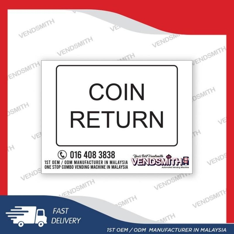 Vending Machine Coin Return Sticker (3 pcs) | Shopee Malaysia
