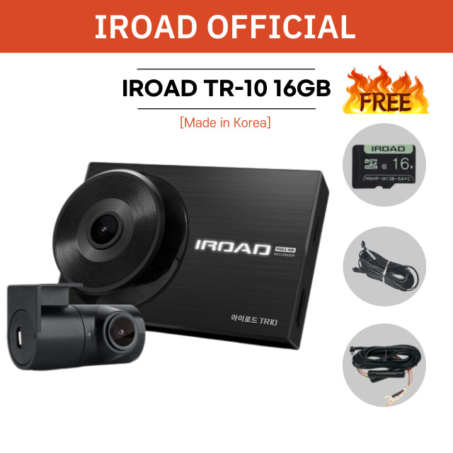 IROAD Dash Cam TR-10 1920Px1080P Full HD Dual Channel Front & Rear ...