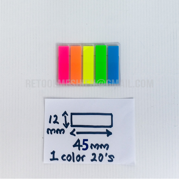 5 Colours Sticky PP Tab Index Flags / Arrow Index / Strip Index / Sign ...