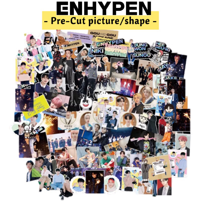 [100pcs] ENHYPEN STICKERS PRE-CUT PICTURE/SHAPE. ENHYPEN deco stickers ...