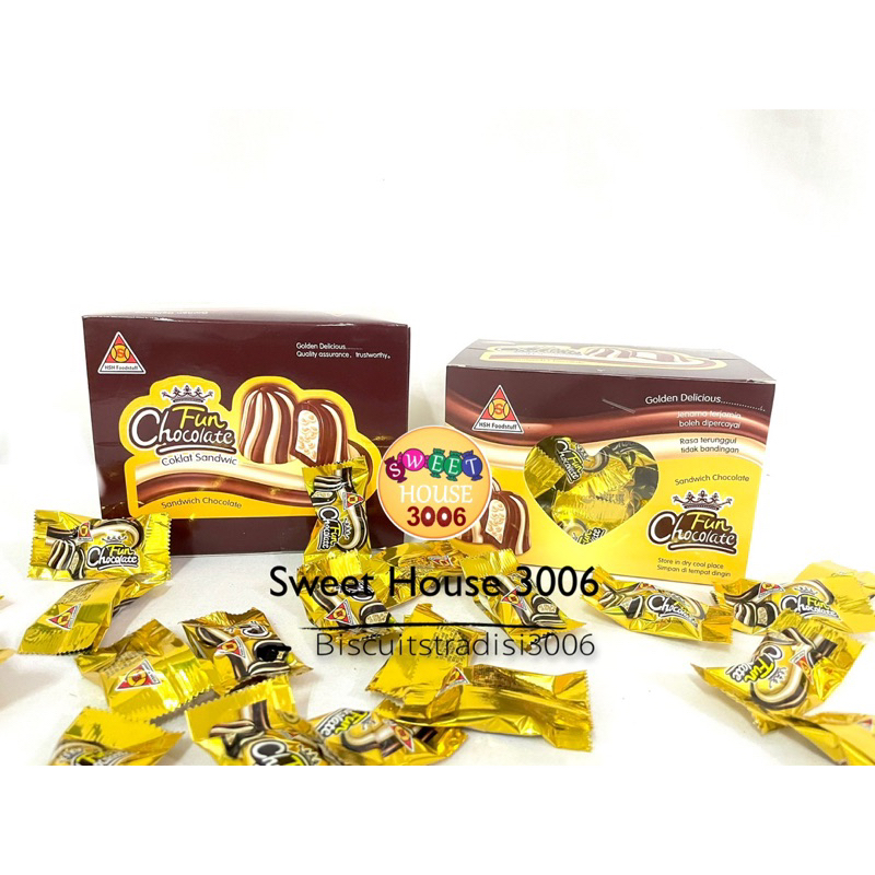 Akiko Fun Chocolate Sandwich Choco 360g Childhood Snack Jajan Zaman ...