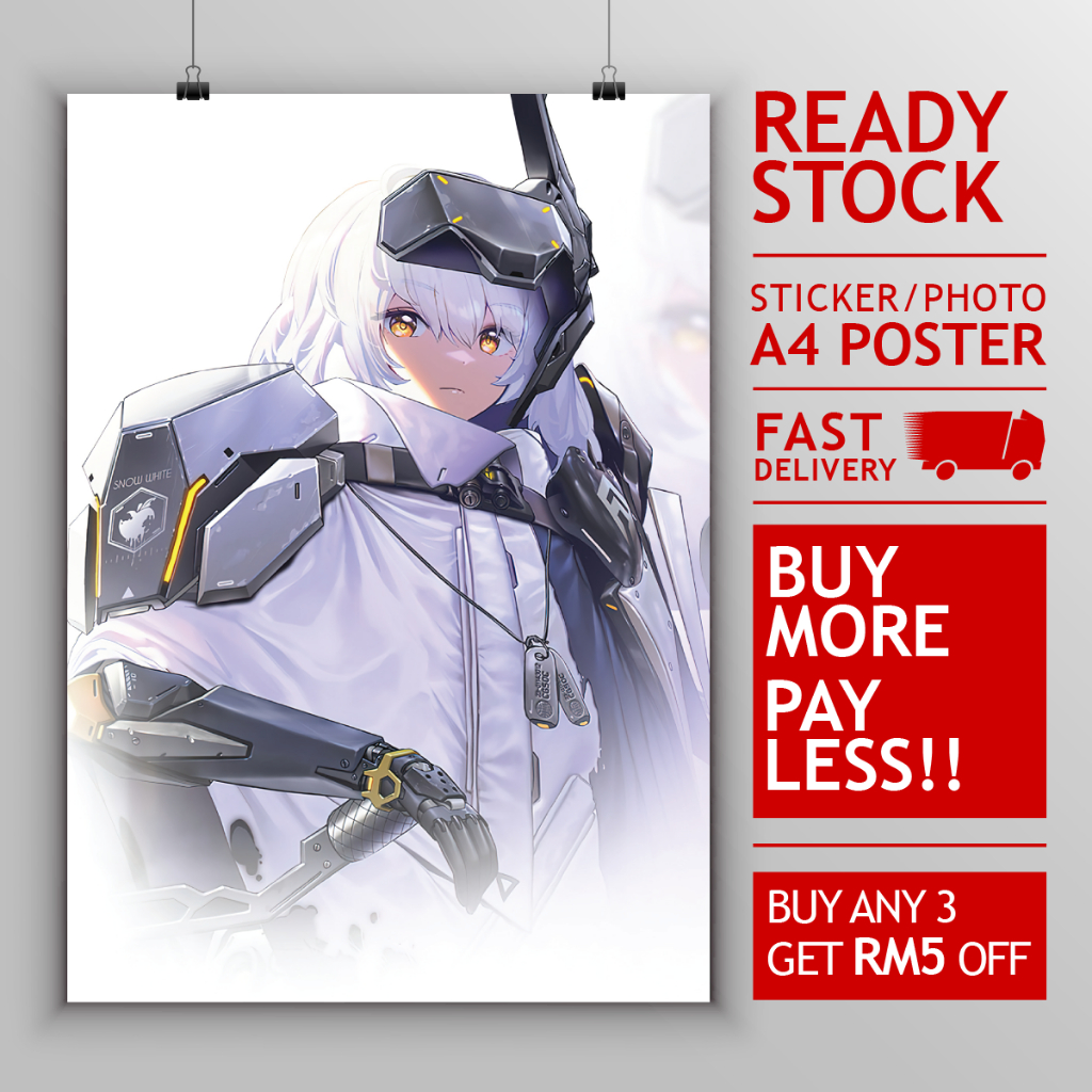 (READY STOCK) GODDESS OF VICTORY: NIKKE A4 Photo Poster/Sticker Snow ...