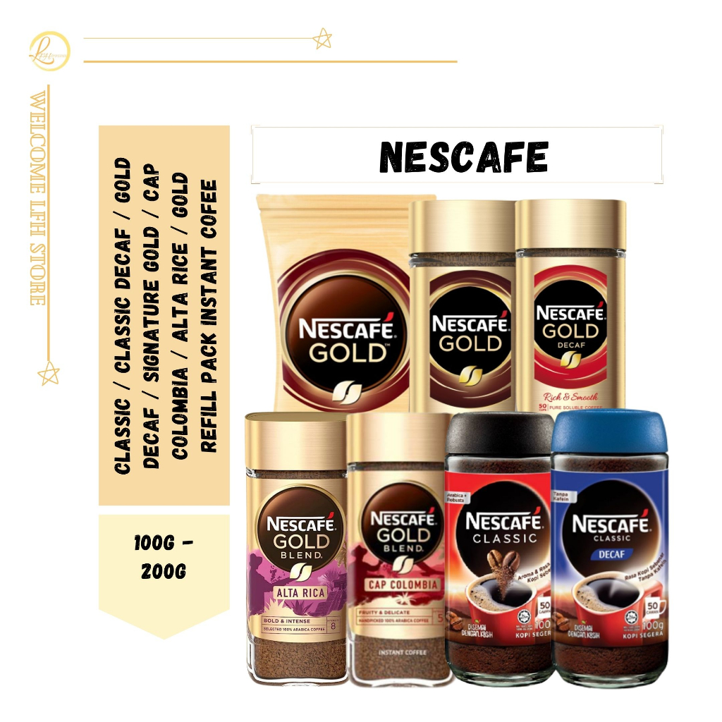 NESCAFE GOLD Decaf Jar / Gold Refill Pack / Cap Colombia / Classic ...