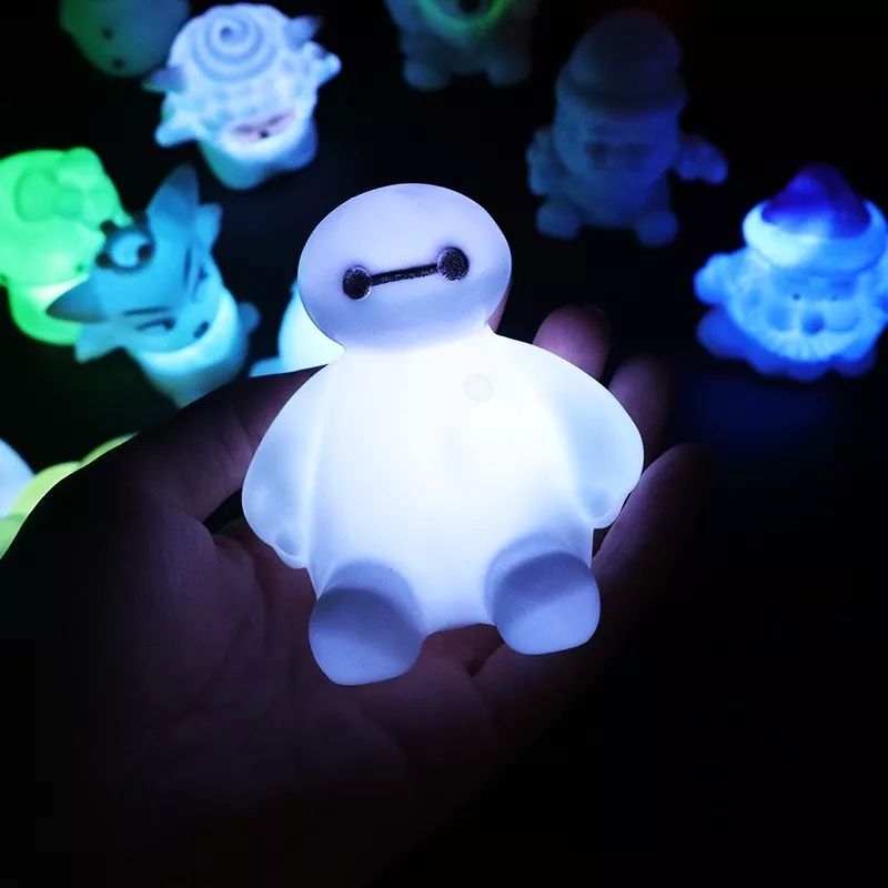 Baymax 7 Color LED Night Light Cartoon lamp Bedroom Car Decoration ...