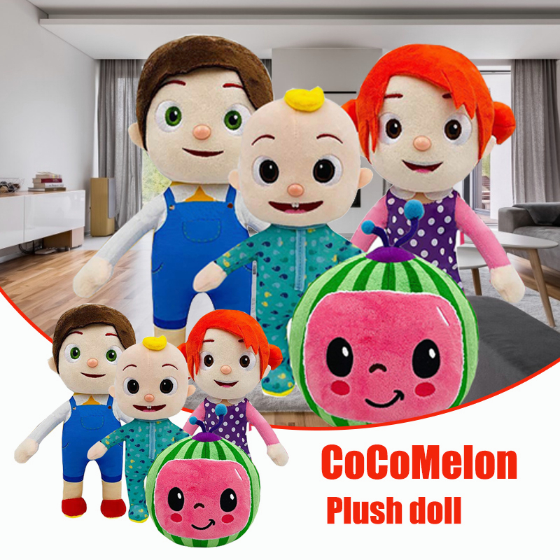 Ready StockCute Cocomelon Mom JJ Dad Brother Sister Melon Plush Doll ...