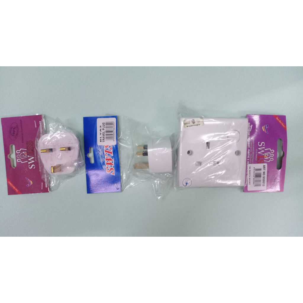 PLUG TOP 13AMP (3 PIN) / TRAVEL ADAPTER / SWITCH SOCKET 13AMP(READY ...