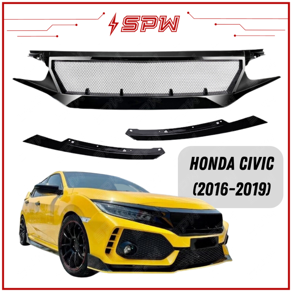 Honda Civic FC (2016-2018) JS Racing N1 Front Grill Grilles Mesh Grid ...