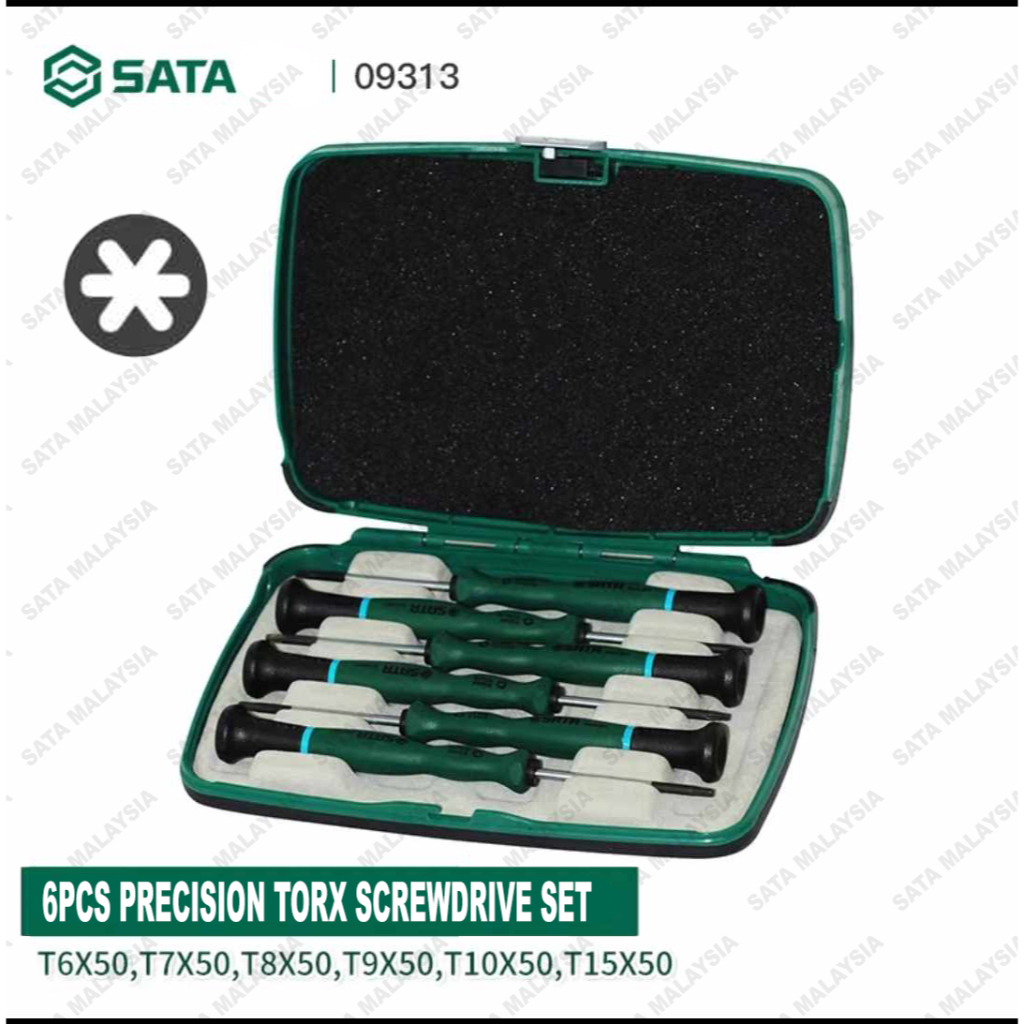 SATA Precision Screwdriver Set Slotted Phillips Hex Torx Screwdriver ...