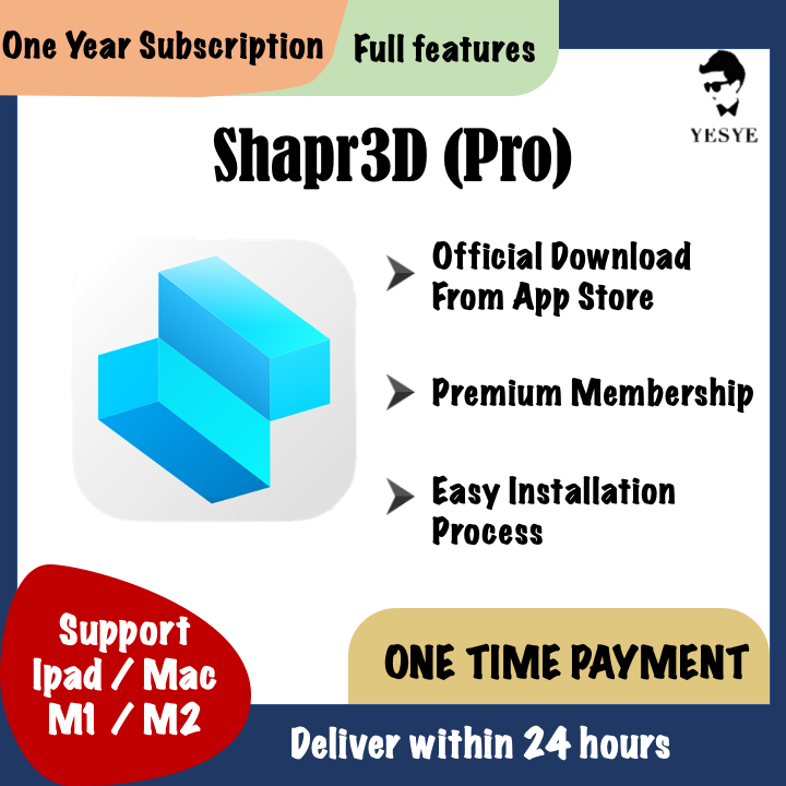 Shapr3D Pro Cad Modeling App Apple Software Ipad App Macbook M1 / M2 Premium Membership | Shopee ...