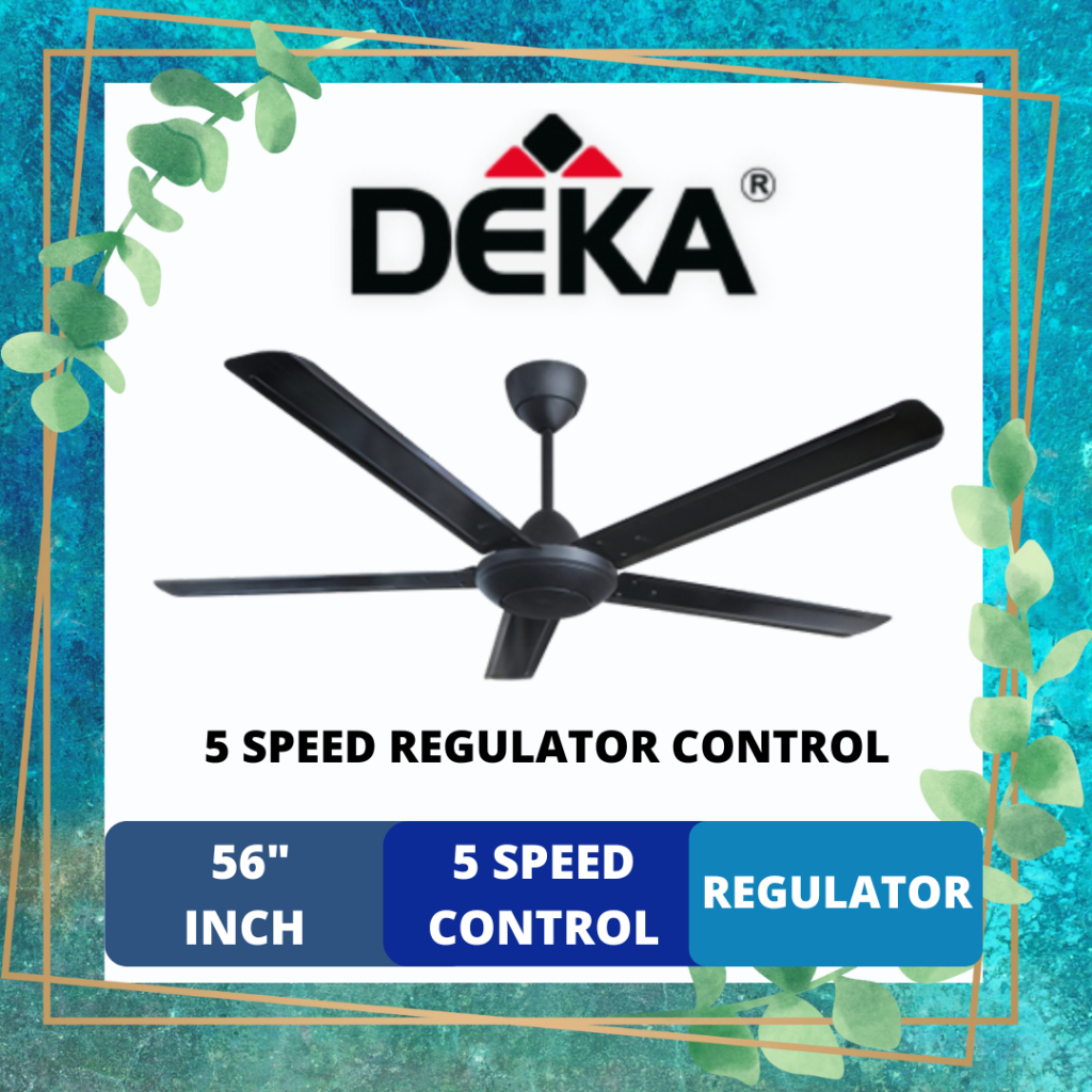 FREE SHIPPING!!! 】DEKA DK10 Ceiling Fan 5 Metal Blades Fans Regulator ...