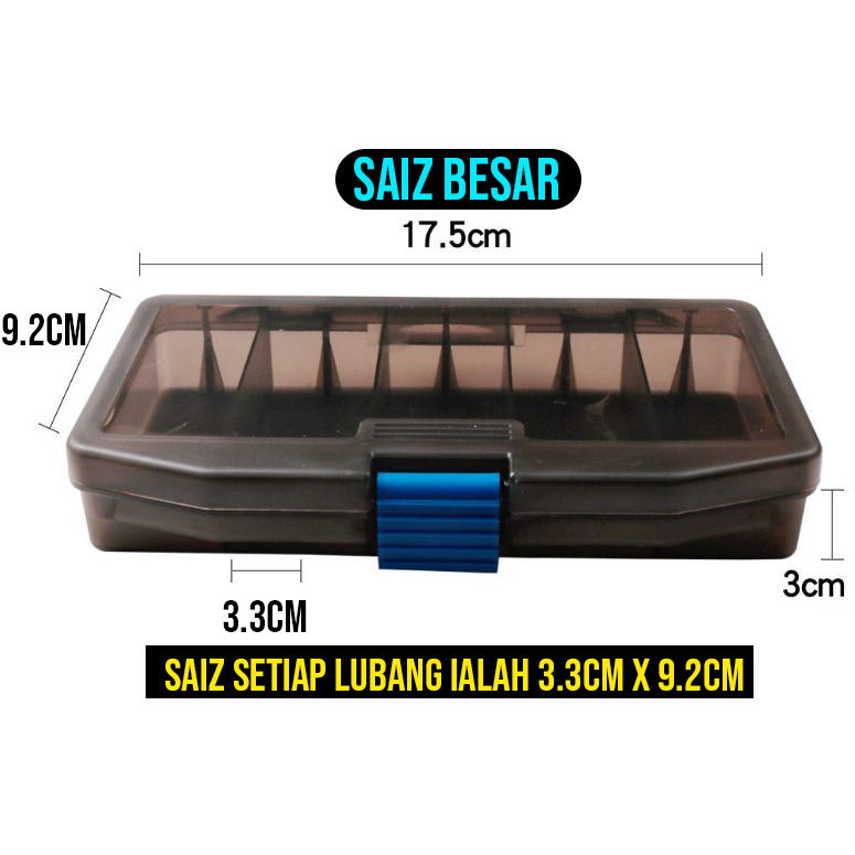 Bekas Hitam Aksesori Memancing Pancing Tool Box Bait Lure Case Small ...