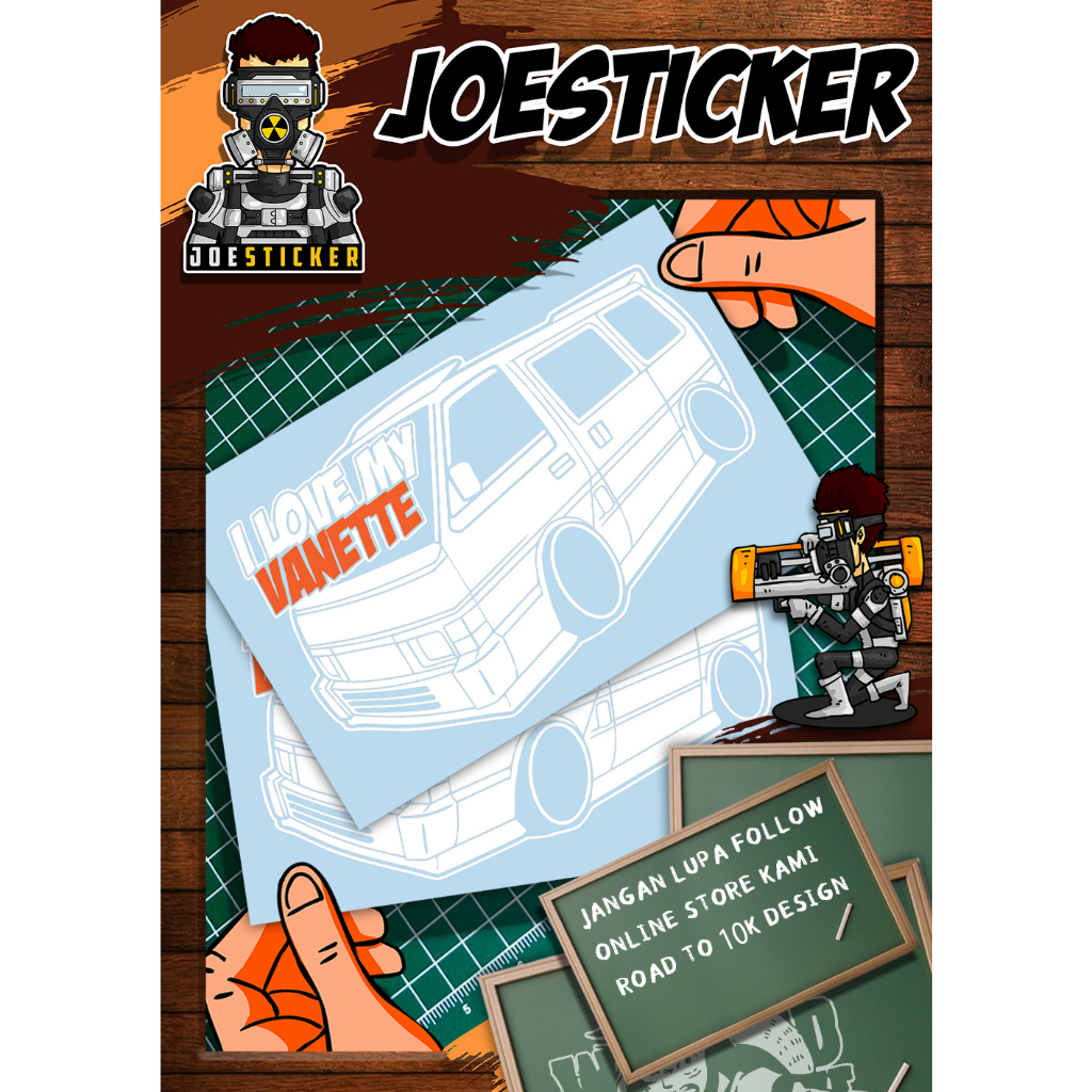 sticker i love my vanette. sangat sesuai untuk ditampal pada cermin ...