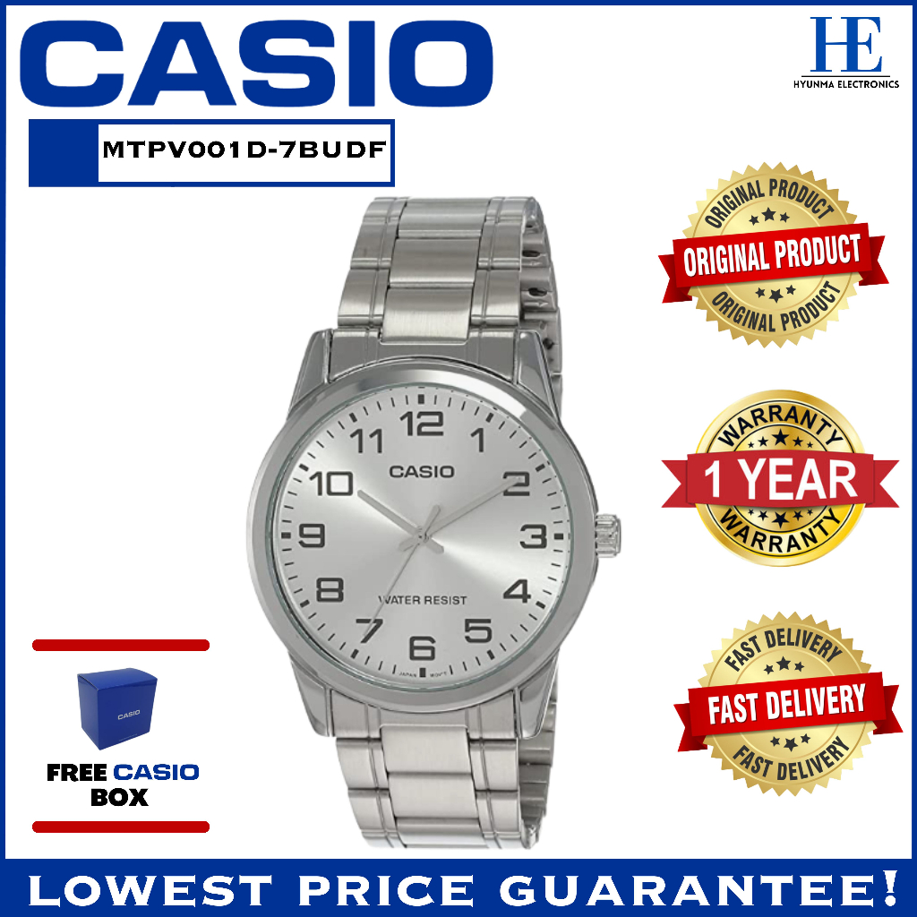 CASIO MTP-V001 ORIGINAL WATCH WITH 30M WATER RESISTANT & 1YEAR WARRANTY MTPV001/MTP-V001D ...