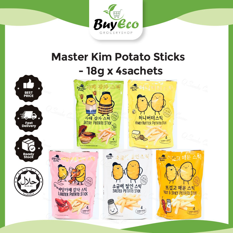 [CLEARANCE SHORT EXP: 29/7/24] Master Kim Potato Sticks 韩式薯条 - 18g x ...