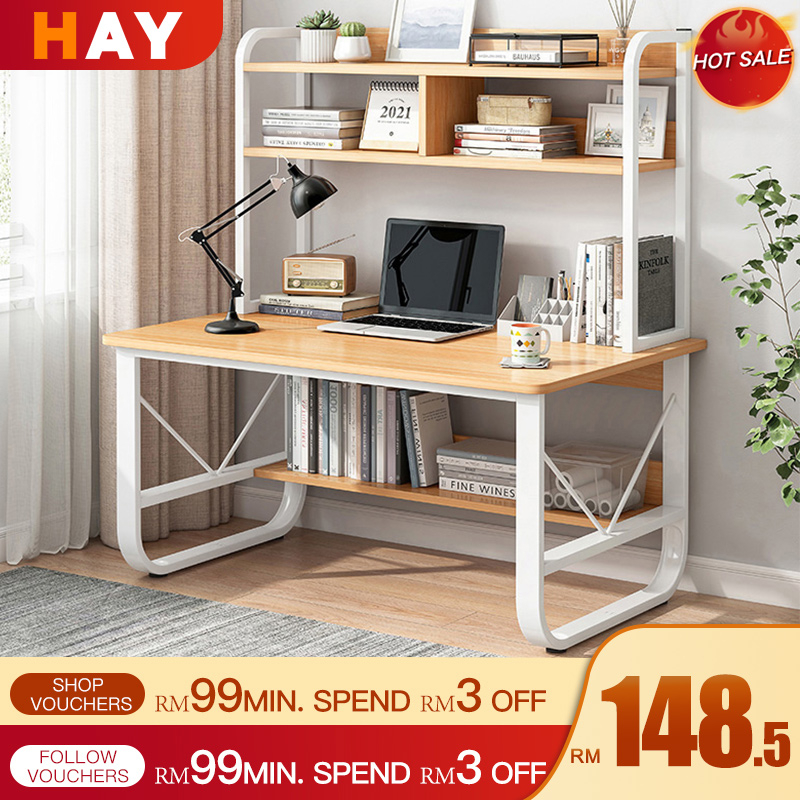 Computer Table Study Table with Shelf Office Table With Storage Writing ...