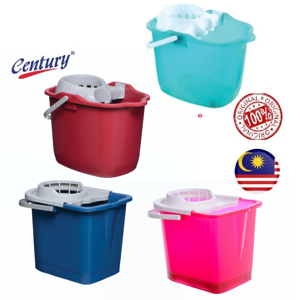 Century Mopping Pail 13L 17.5L Baldi Mop Lantai Beroda Tong Plastik ...