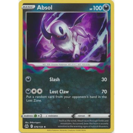 Absol / 076/159 / Holo Rare / Crown Zenith Pokemon Trading Card Game PTCG | Shopee Malaysia