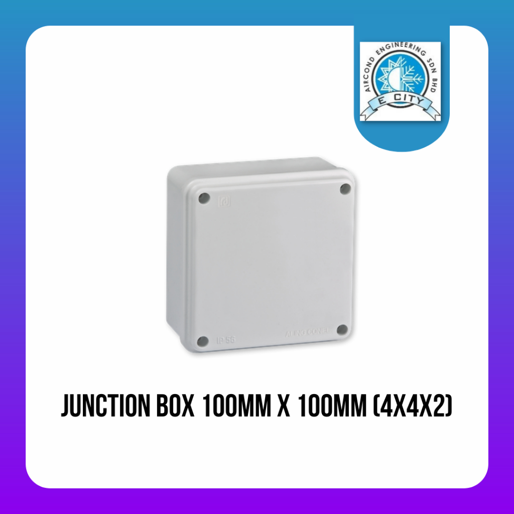 Enclosure Box (Junction Box) TC - PVC 4" x 4" x 2" | Shopee Malaysia