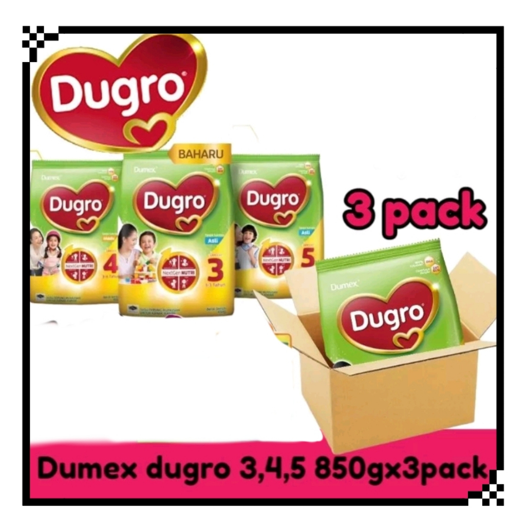 Dumex Dugro Step 3/4 ASLI (850G)X3/DUGRO 3/4 (MADU /COKLAT 850G)X3 ...