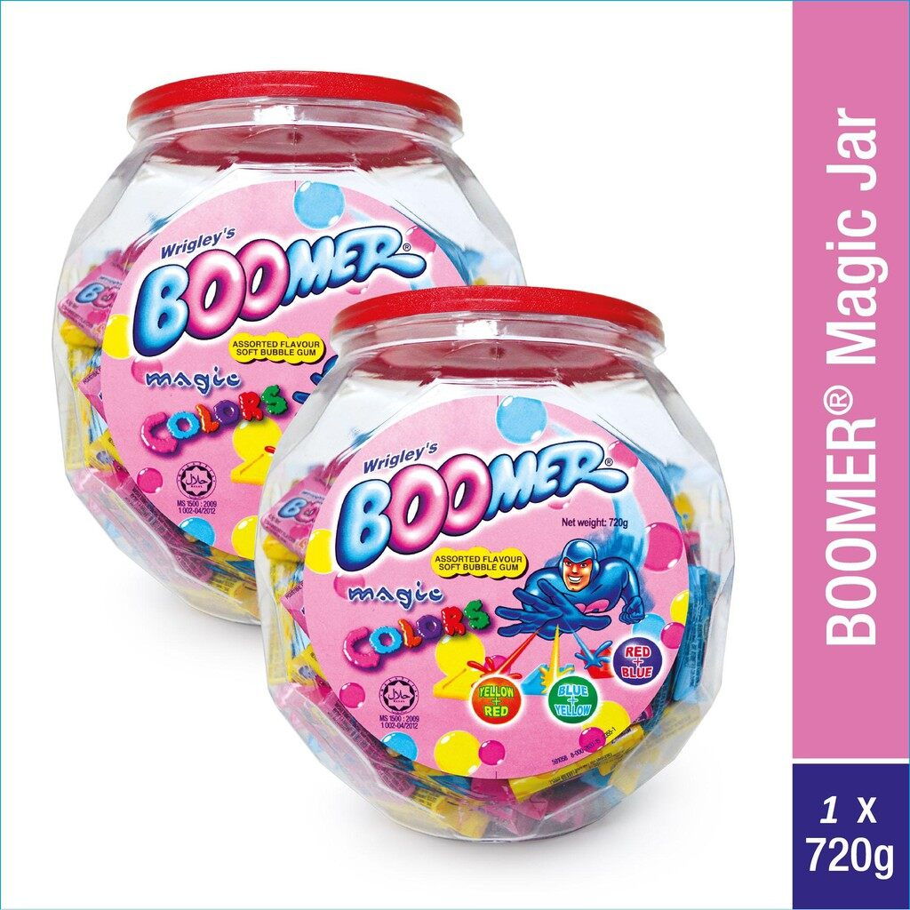 Wrigley's Boomer Magic Colors Chewing Gum (720g)(150pcs +/-) | Shopee ...