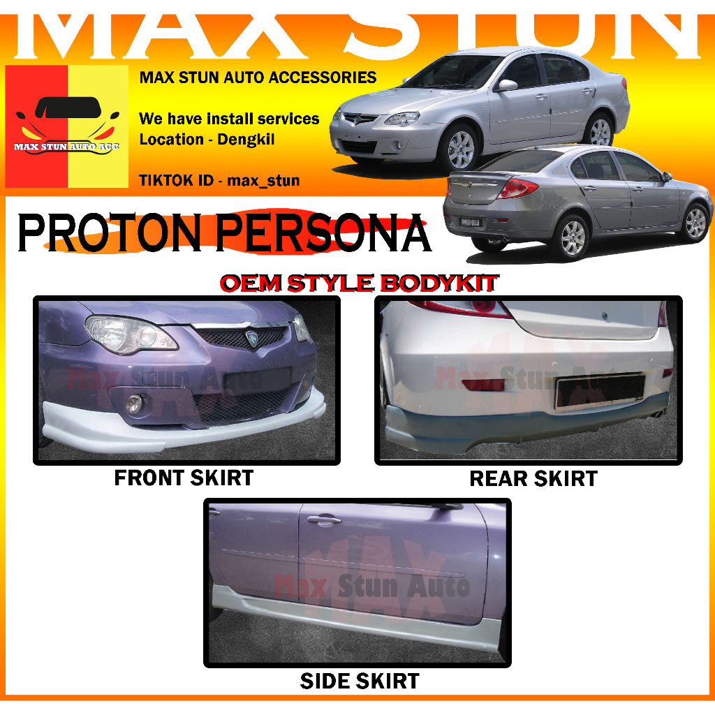 PROTON PERSONA OEM BODYKIT BUMPER SKIRT LIP OE FRONT SKIRT SIDE SKIRT ...