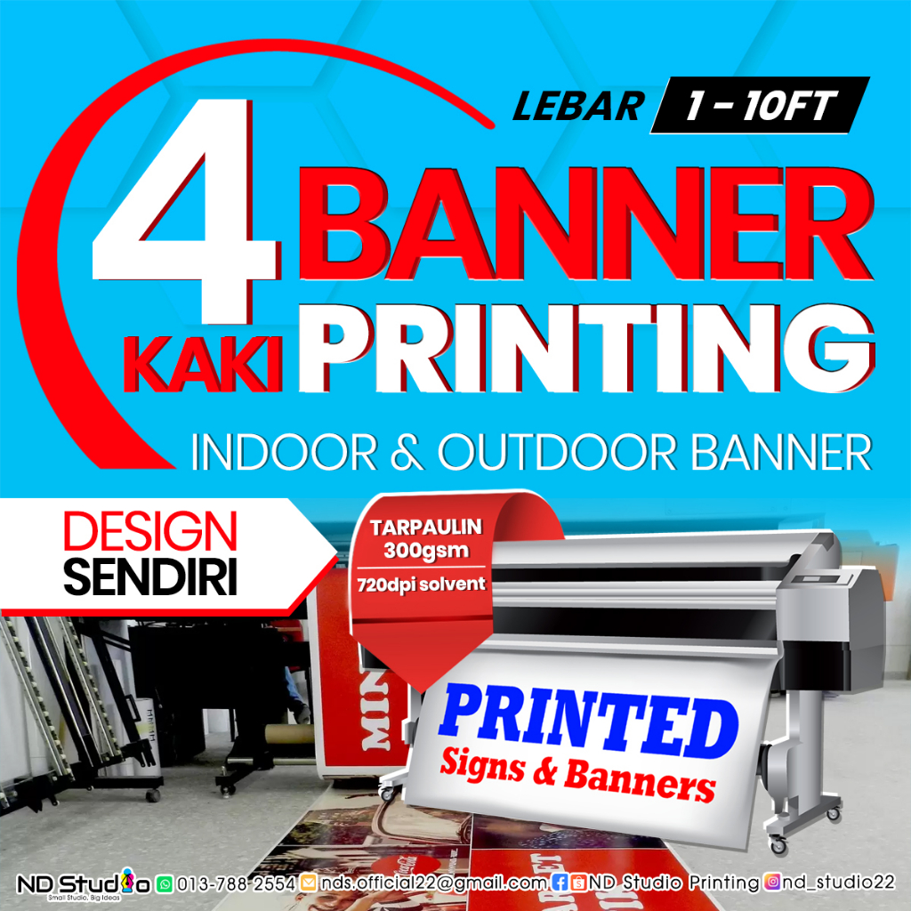 Print Cetak Banner Backdrop 4 KAKI Design Sendiri Harga Berpatutan ...