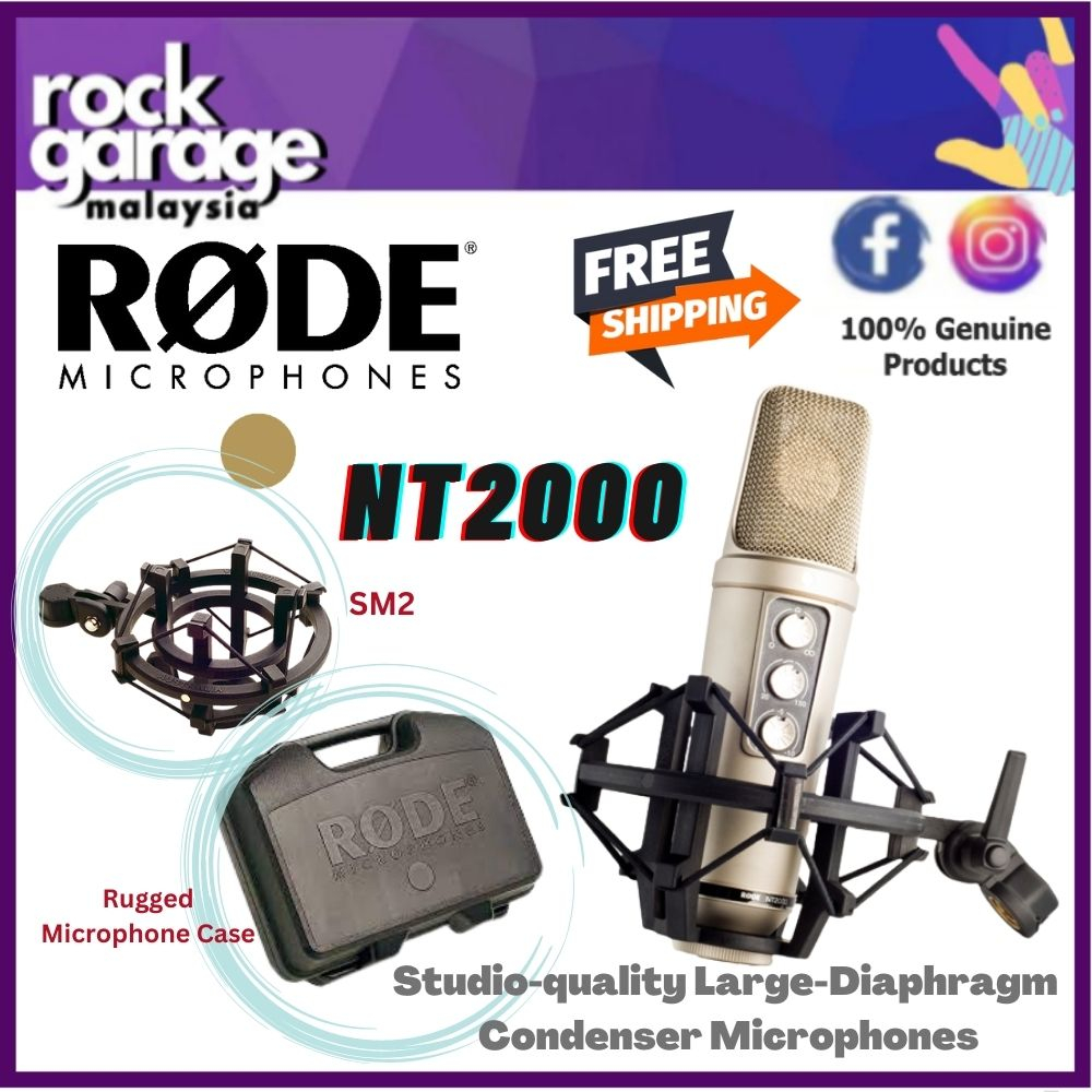 Rode NT2000 Large-Diaphragm Condenser Microphone ( NT-2000 ) | Shopee ...