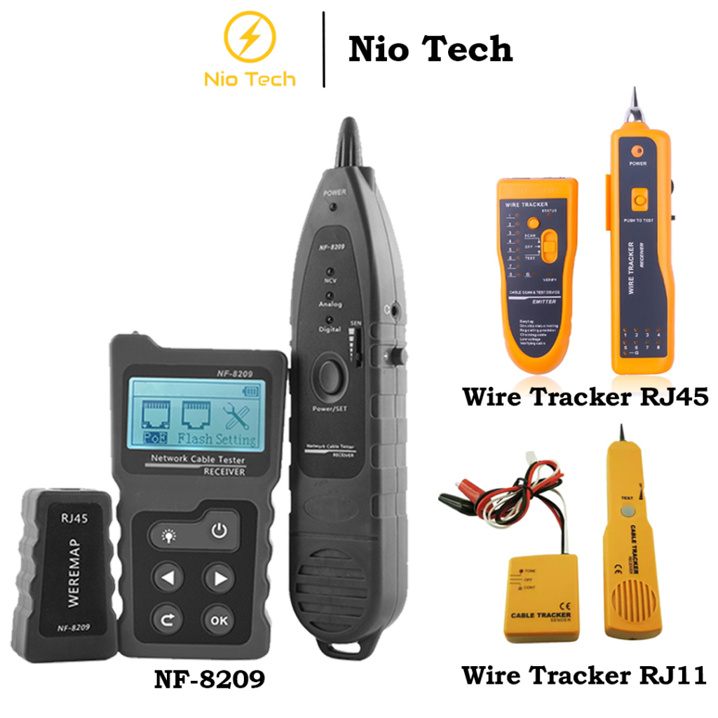 NioTech Wire Tracker Network Cable Tester, Continuity Testing, Length ...