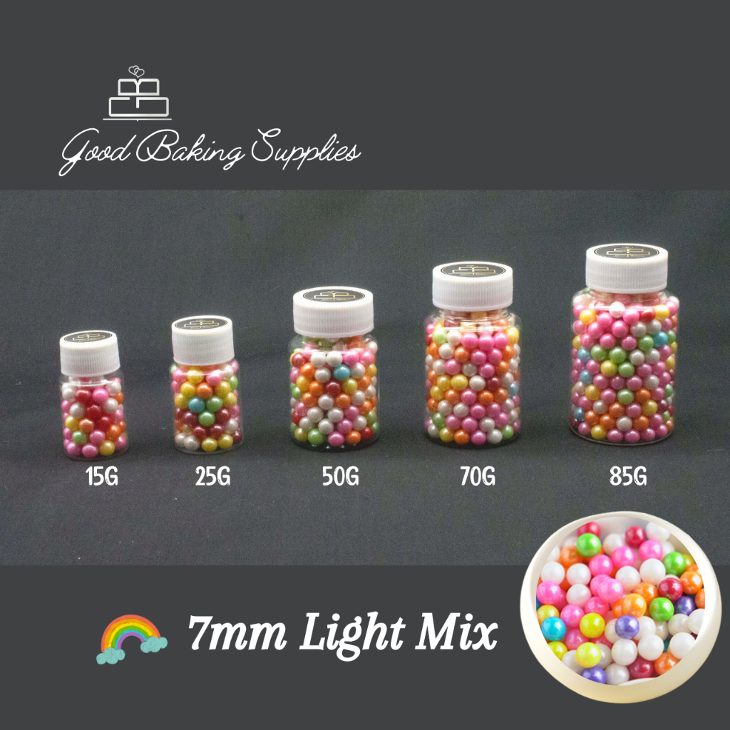 2mm 7mm Halal Colorful Rainbow Cake Sprinkles Ball / Gula Hiasan Sedap ...