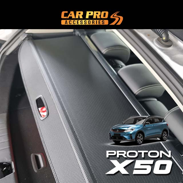 Proton X50 Carbon Retractable Trunk Cover Rear Cargo Boot Shade Tonneau ...