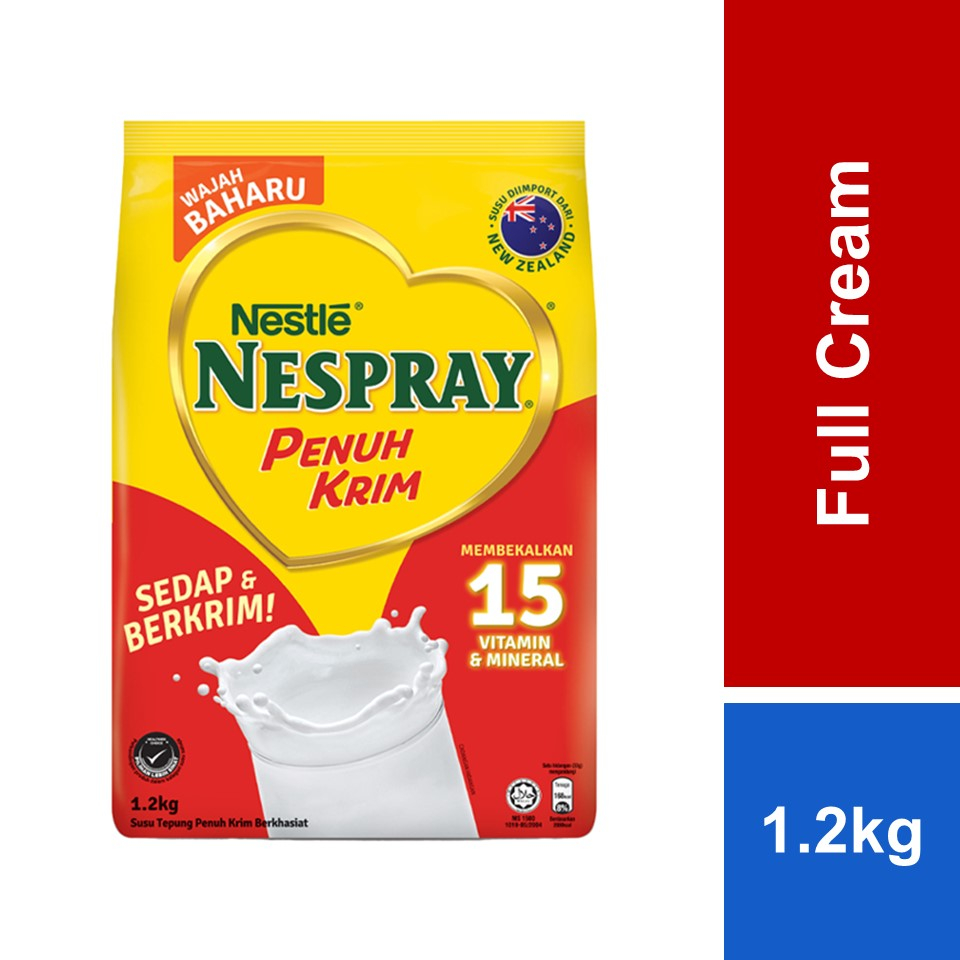 NESTLE® NESPRAY® Full Cream Family Milk Softpack 1.2kg MY | Shopee Malaysia