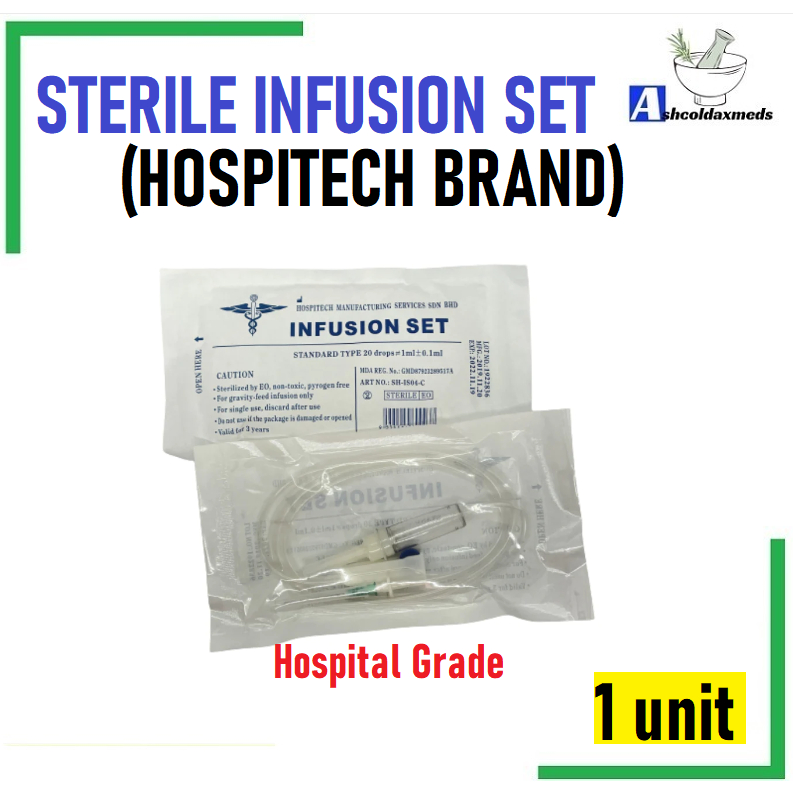 (HOSPITAL GRADE) Hospitech Infusion Set Sterile 1 unit EXP04/2026 ...