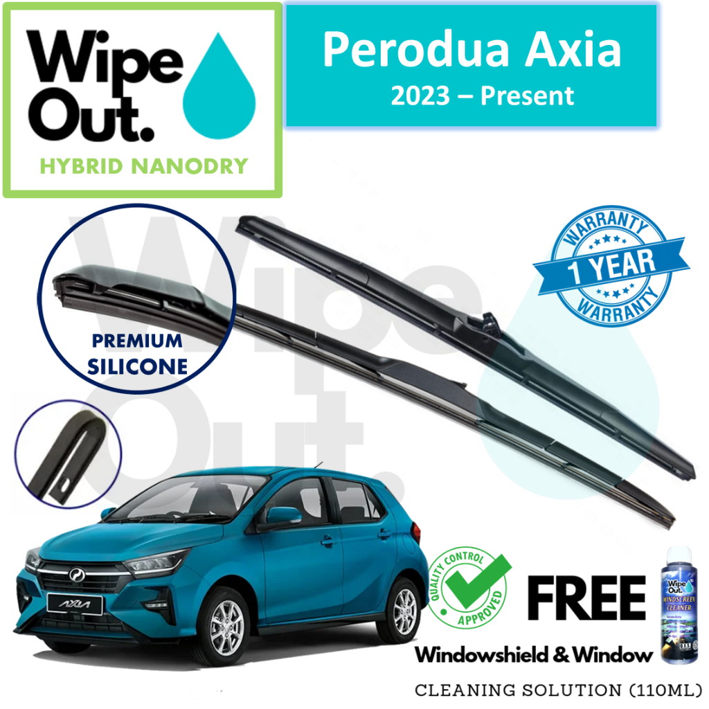 [PREMIUM] Perodua Axia 2023 - Present WipeOut HYBRID NANODRY SILICONE ...