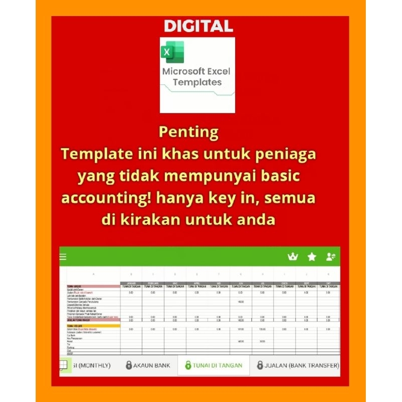 AKAUN UNTUNG RUGI PERNIAGAAN-EXCEL FULL SET | Shopee Malaysia